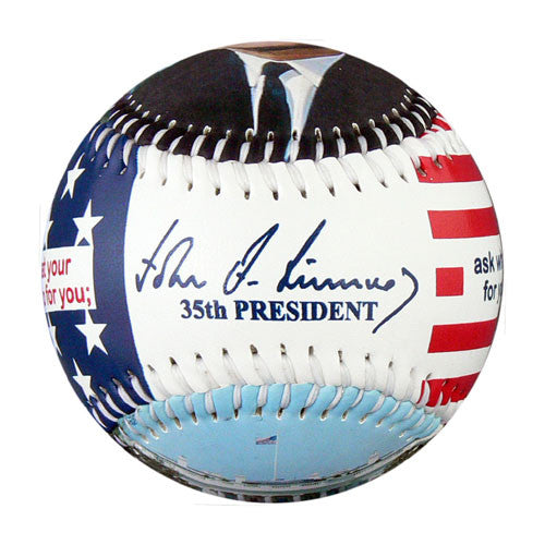 President John F. Kennedy Baseball Official Weight Baseball Full Color ...