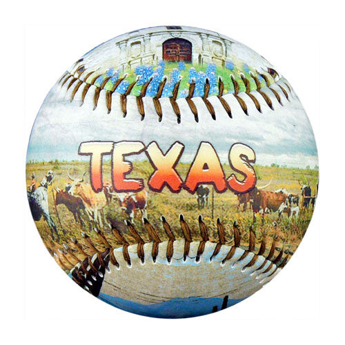 Texas TX Lone Star State Official Weight Baseball Full Color Souvenir ...